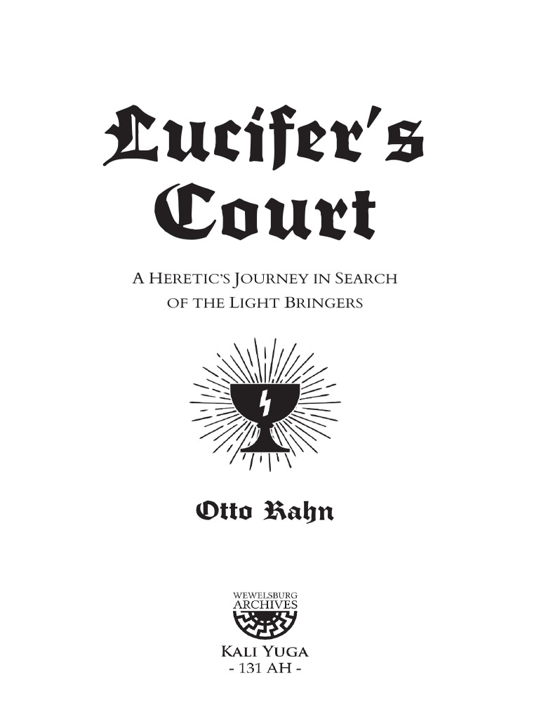 Otto Rahn - Lucifer's Court | PDF