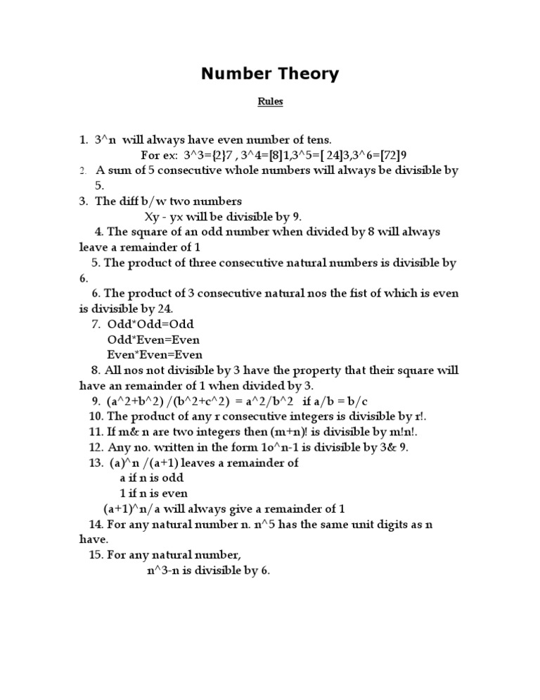 Number Theory PDF