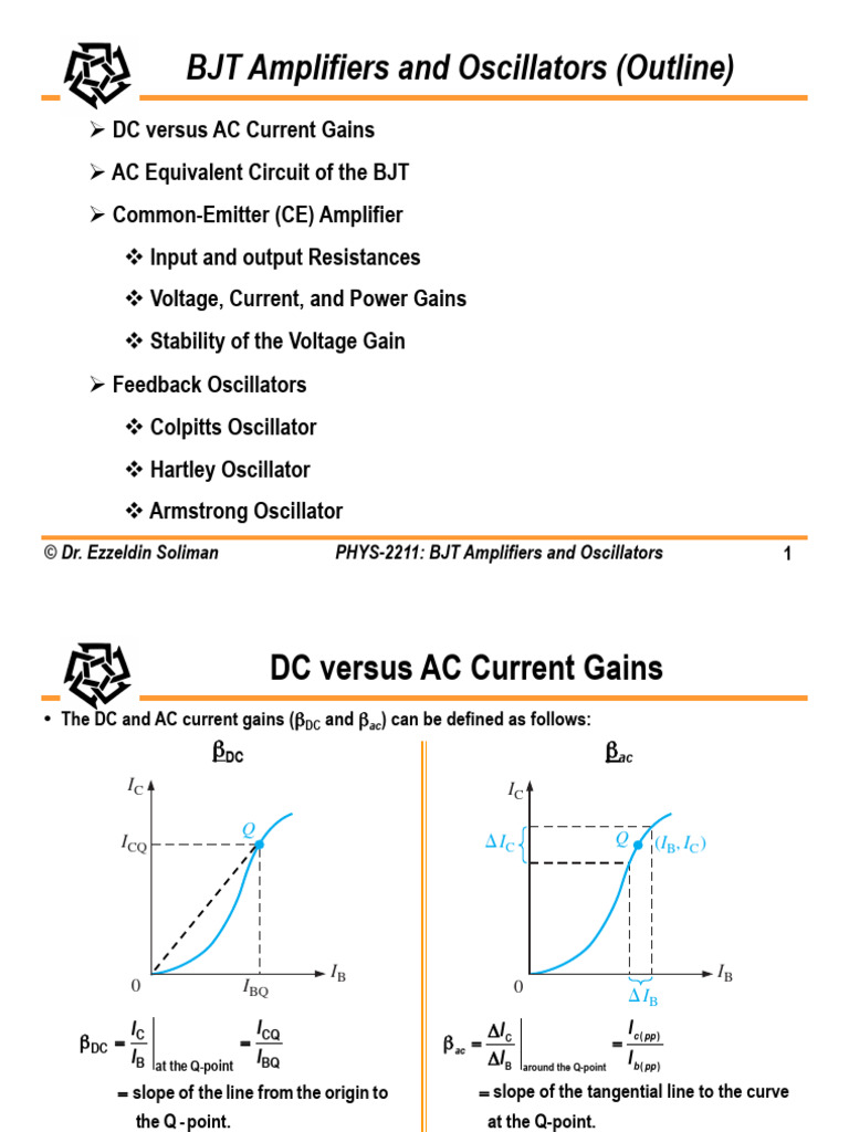 Chapter5 Lecture Notes | PDF | Amplifier | Bipolar Junction Transistor Chapter5 Lecture Notes | PDF | Amplifier | Bipolar Junction Transistor