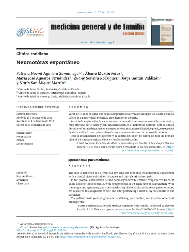 Neumot-rax-espont-neo_2016_Medicina-General-y-de-Familia | PDF | Causas de la muerte | Medicina ...