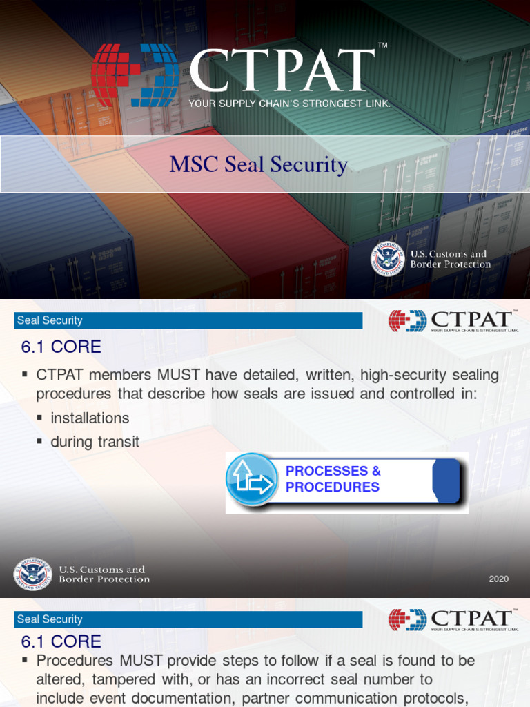 MSC Seals - English-1 | PDF | Cargo