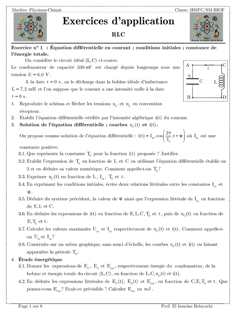 Exercice d'application 2019 2020 | PDF