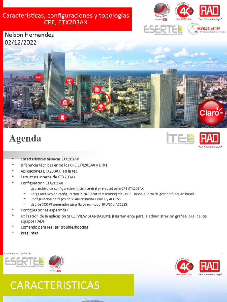 Capacitación Características, Configuraciones y Topologías CPE, ETX203AX Nov2022 | PDF ...