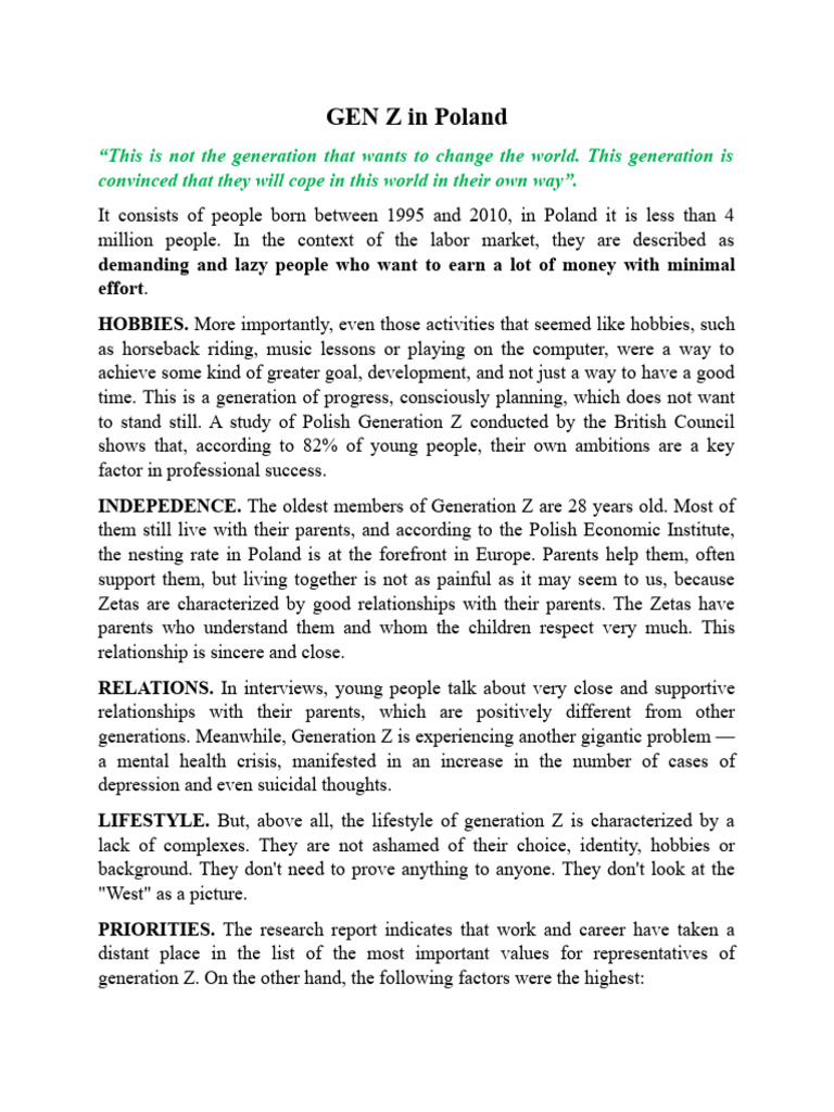 Gen Z | PDF | Social Psychology | Psychology