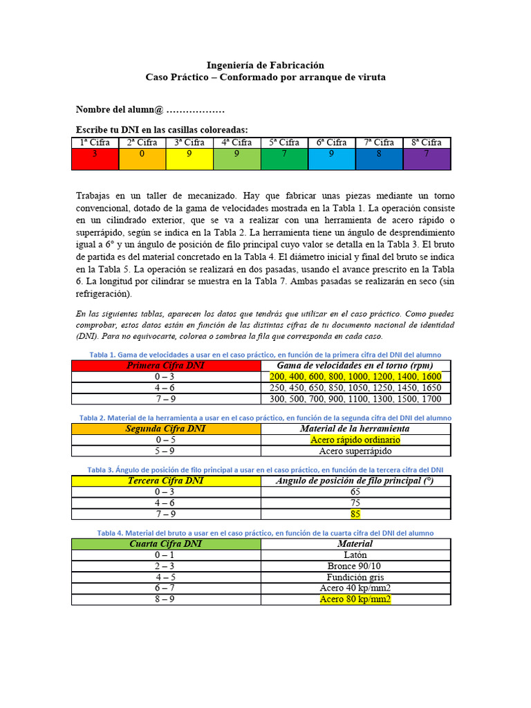 Practica Mecanizado Pdf Herramientas Materiales De Construcción
