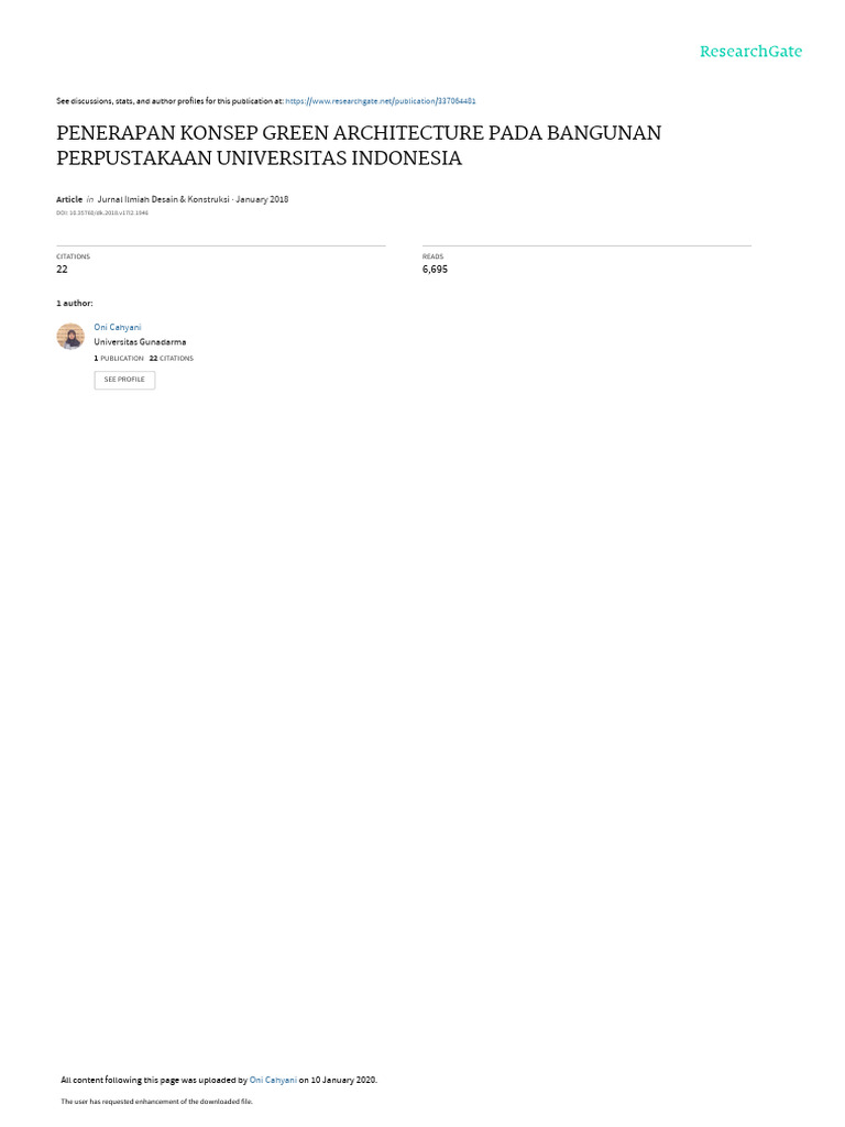 Penerapan Konsep Green Architecture Pada Bangunan | PDF | Sustainable ...