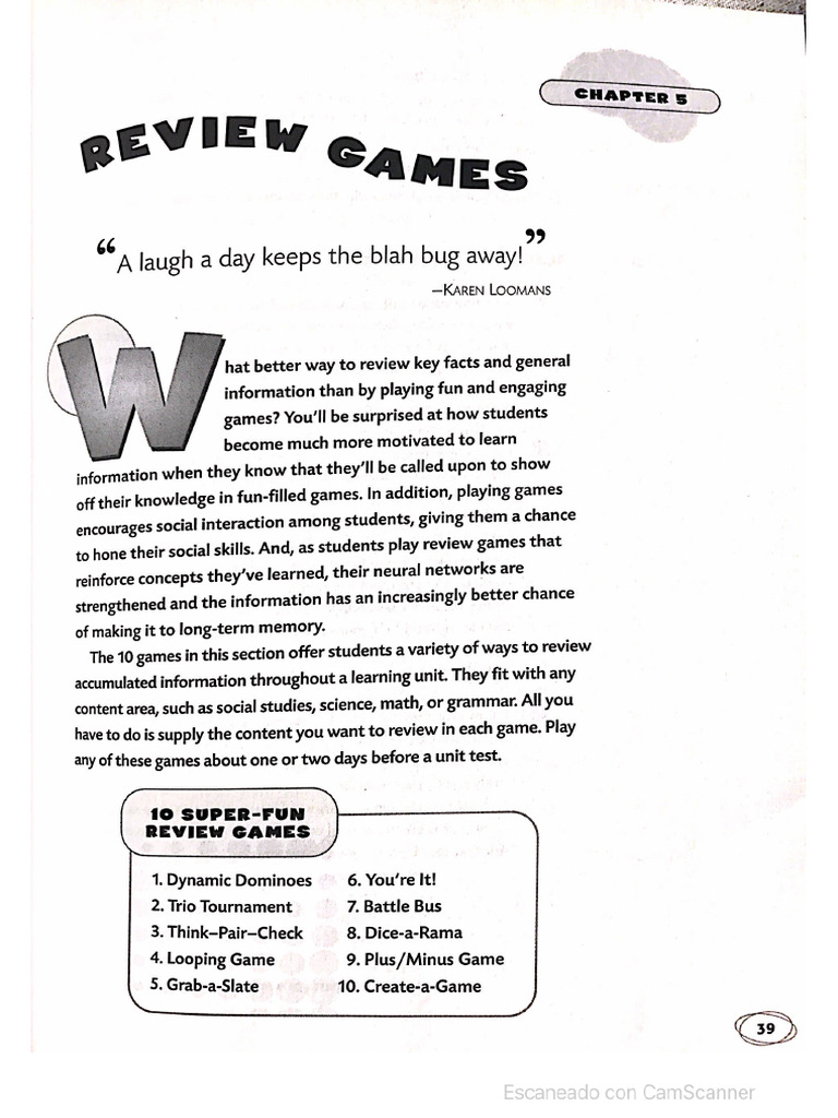 Review Games | PDF