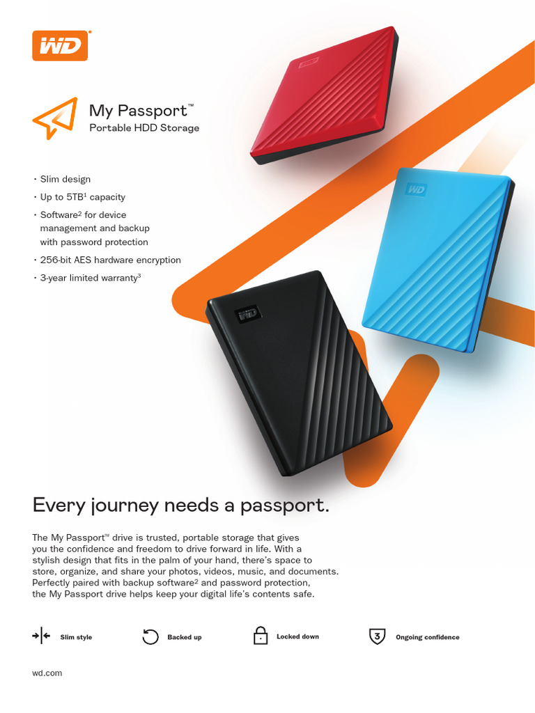Product Overview WD My Passport | PDF | Usb | Backup