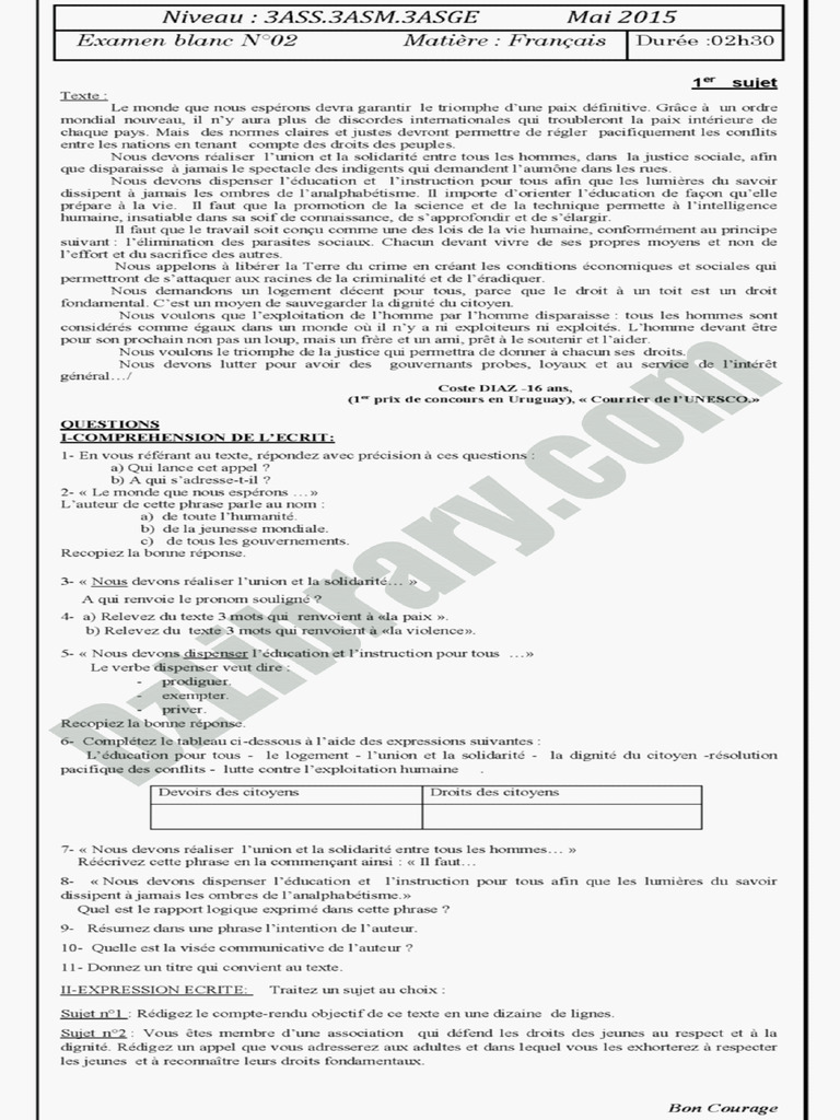 Sahelma 3as Francais As - t3 20150 253973 | PDF