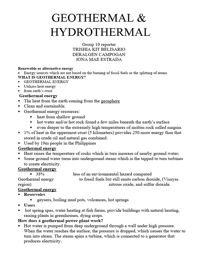 GEOTHERMAL | PDF | Geothermal Energy | Water