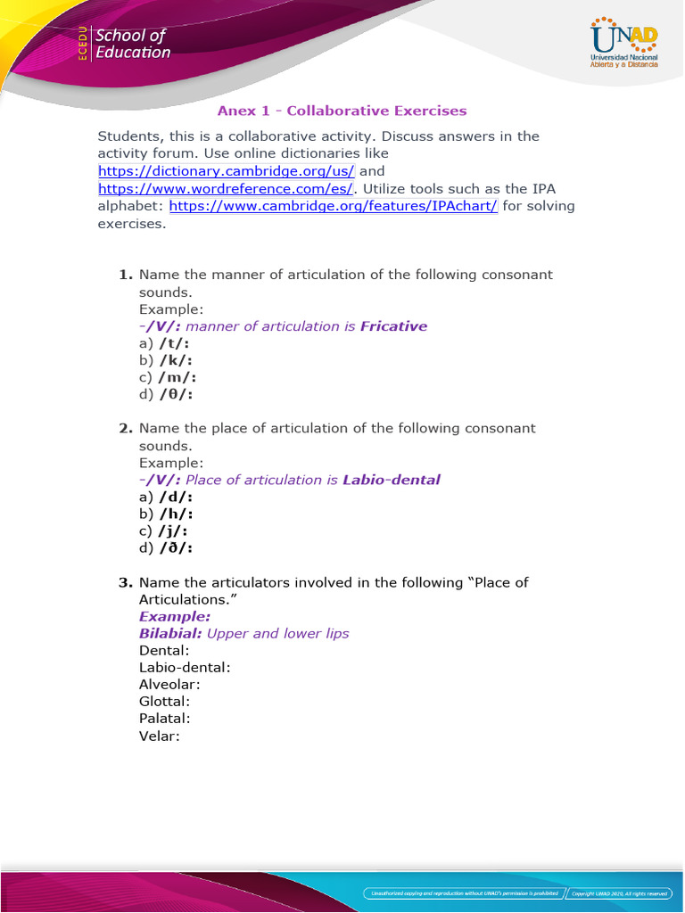 Anex 1_Collaborative Exercises | PDF