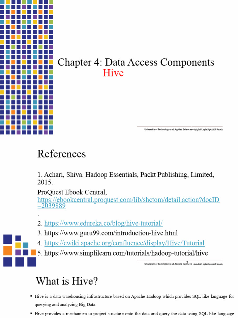 Chapter - 4 - Data Access - Hive | PDF | Apache Hadoop | Databases