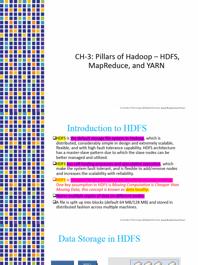 Chapter3 HDFS MapReduce YARN | PDF | Apache Hadoop | Map Reduce