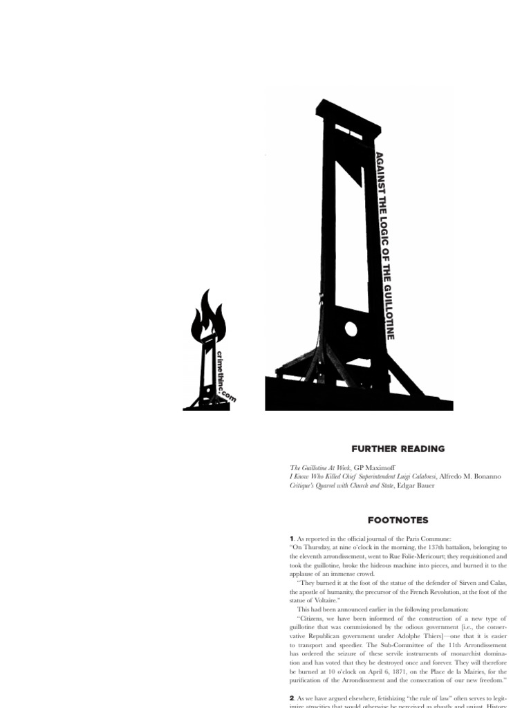 Against the logic of the guillotine - Print Black and white | PDF ...