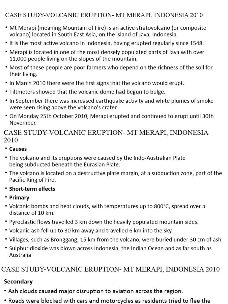 CASE STUDY-VOLCANIC ERUPTION | PDF | Volcano | Types Of Volcanic Eruptions