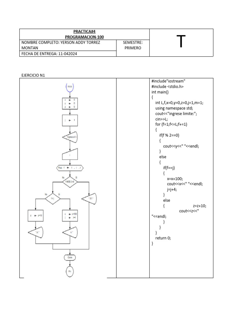 PRACTICA Programacion For | PDF | Programación de computadoras