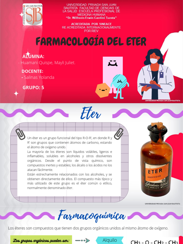 Huamani Quispe Mayli Juliet-Farmacologia Del Eter | PDF | Éter | Solvente
