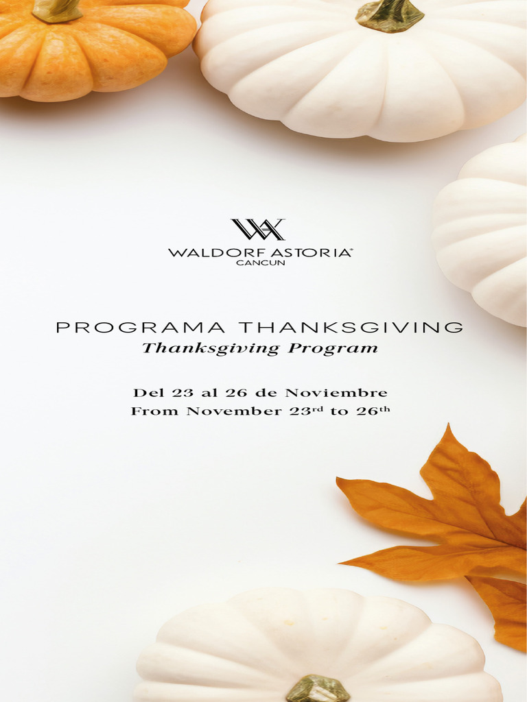 Thanksgiving Weekend Activities Schedule | PDF