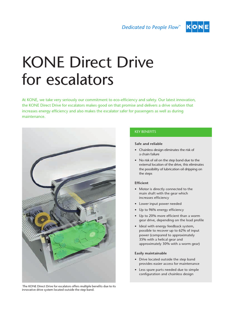 Factsheet Kone Direct Drive For Escalators Tcm49 20140 | PDF ...