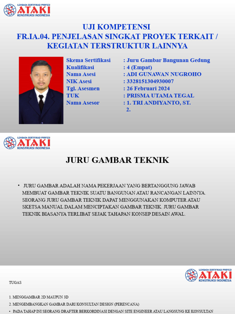 Uji Kompetensi Juru Gambar Teknik | PDF
