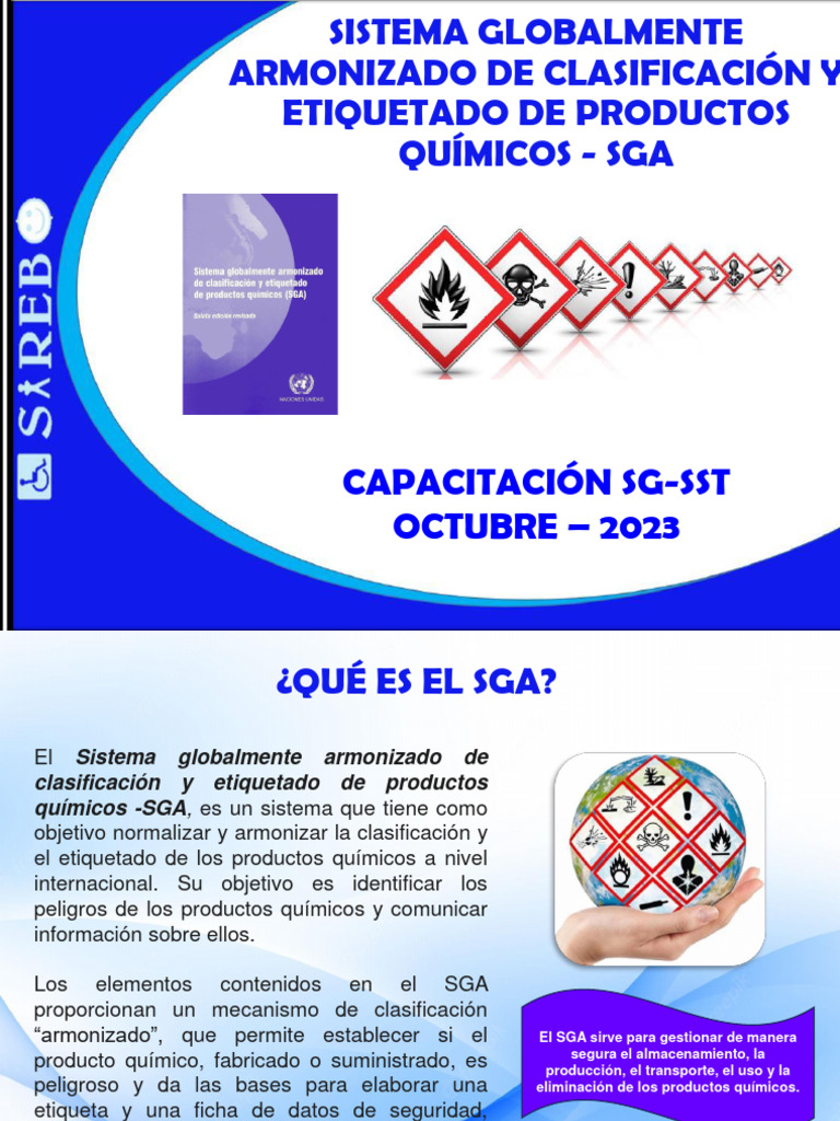 Sistema Globalmente Armonizado Sga, Etiquetado y Almacenamiento de Productos Químicos | PDF ...