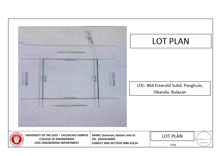 Lot Plan | PDF