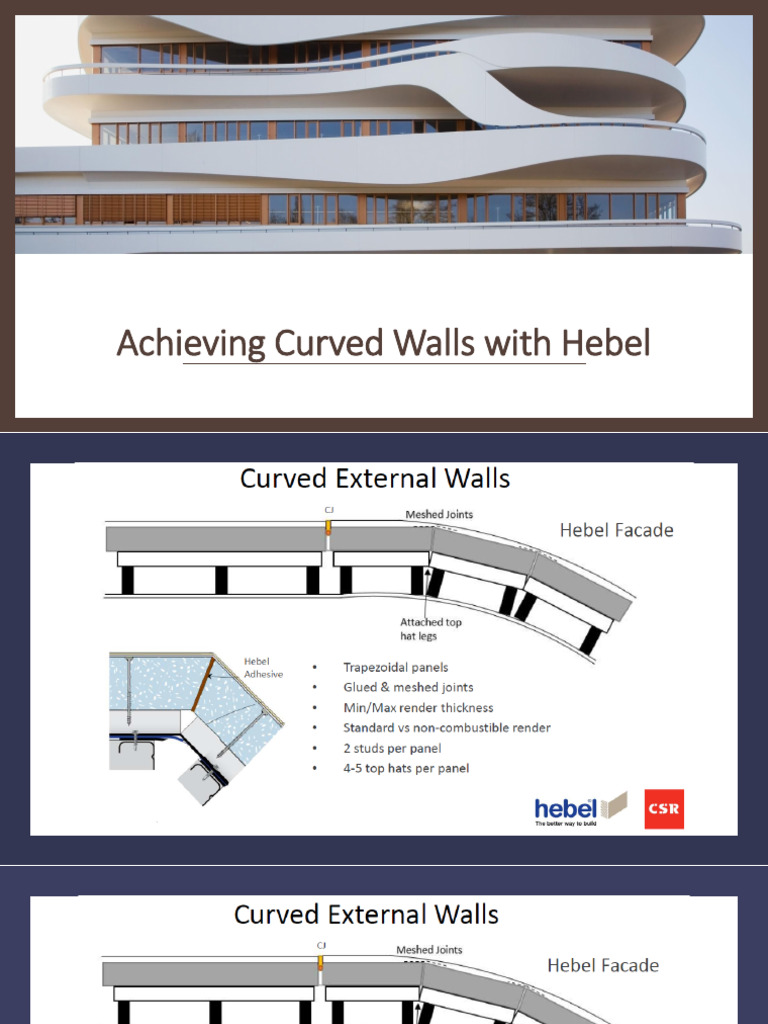 Achieving Curved Walls With Hebel | PDF