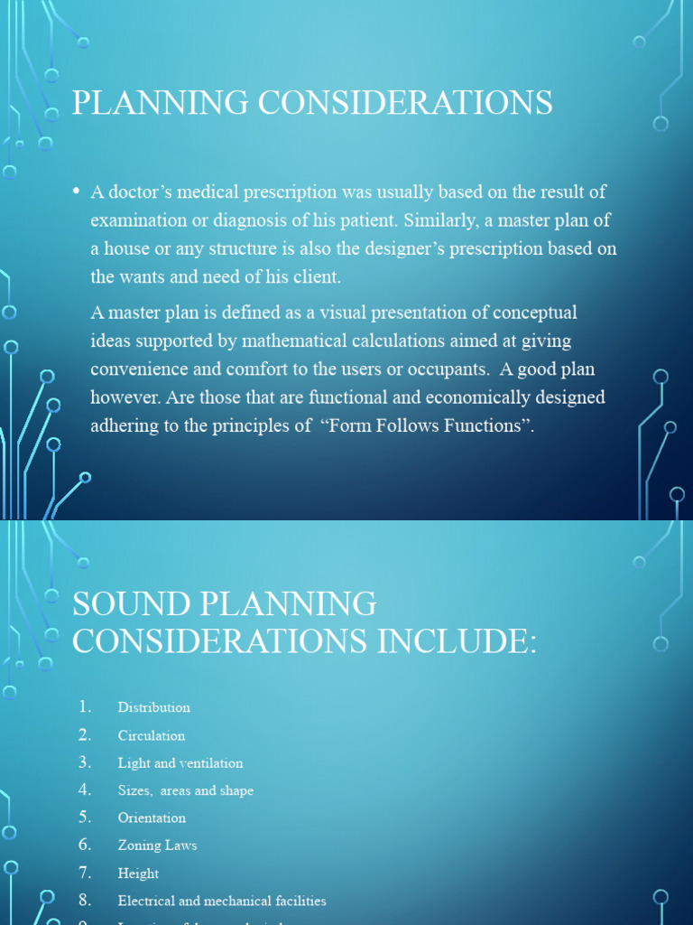 Planning Consideration | PDF | Chest Of Drawers | Home