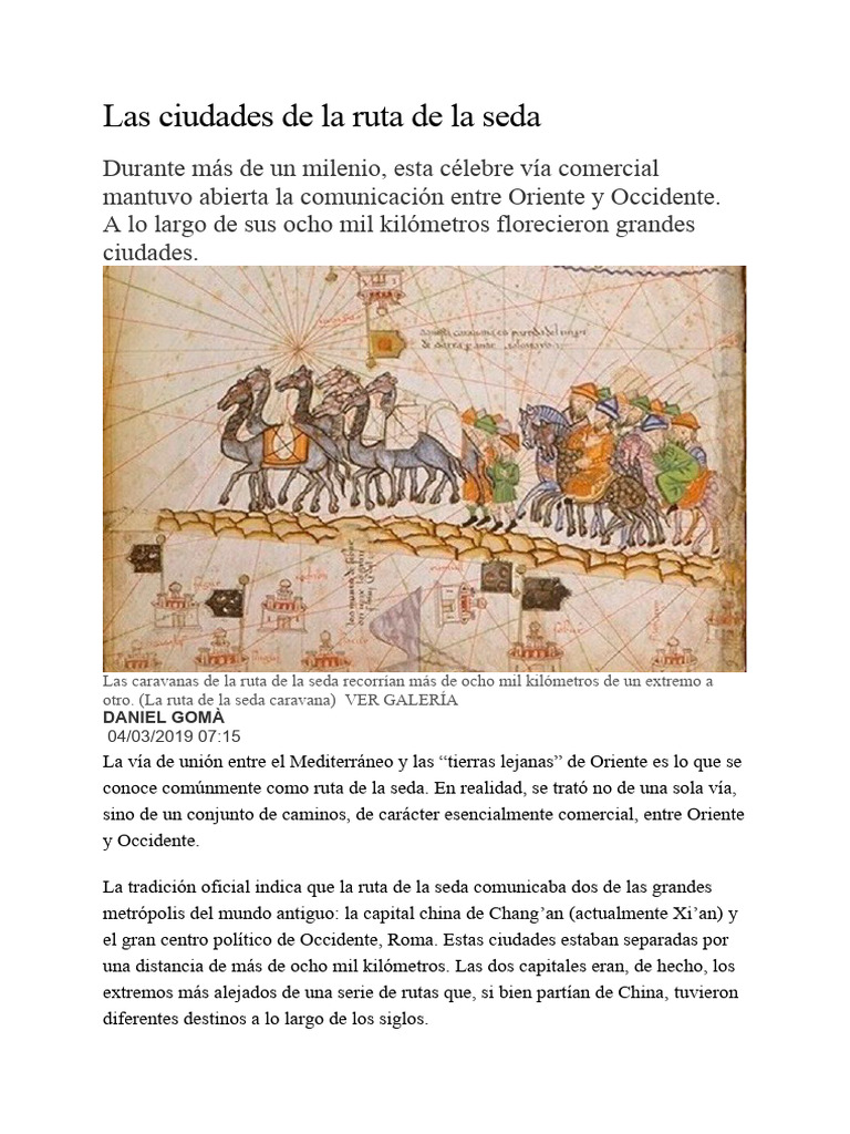 Las Ciudades de La Ruta de La Seda | PDF | Ruta de la Seda | China