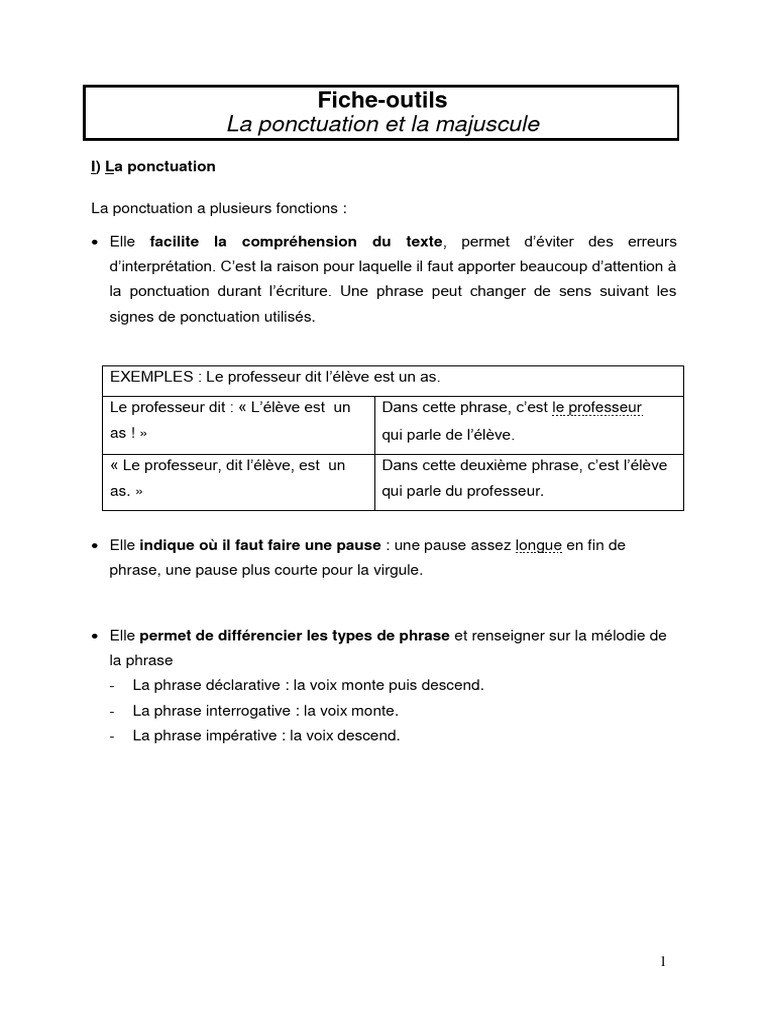 Guide de Ponctuation et Majuscules | PDF | Phrase | Ponctuation