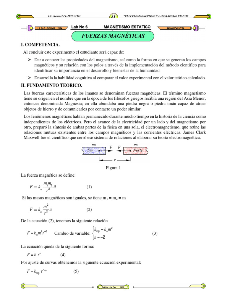 LAB No 6 | PDF | Magnetismo | Electromagnetismo