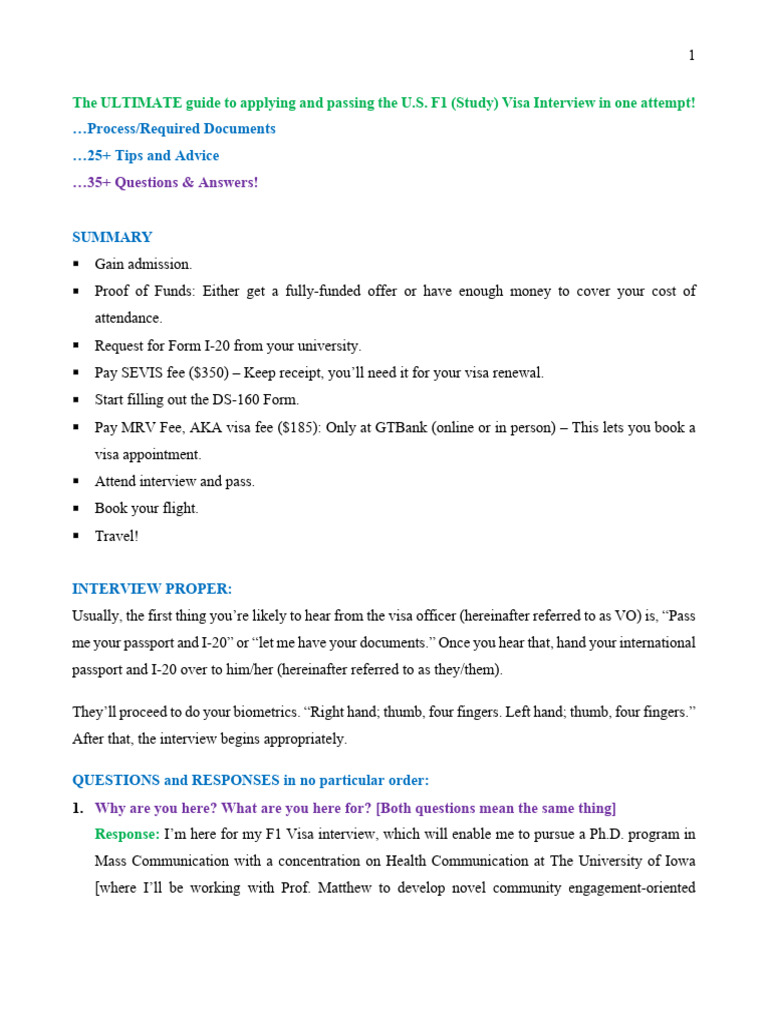 Student Visa Ultimate Guide v1 | PDF | Travel Visa | Doctor Of Philosophy