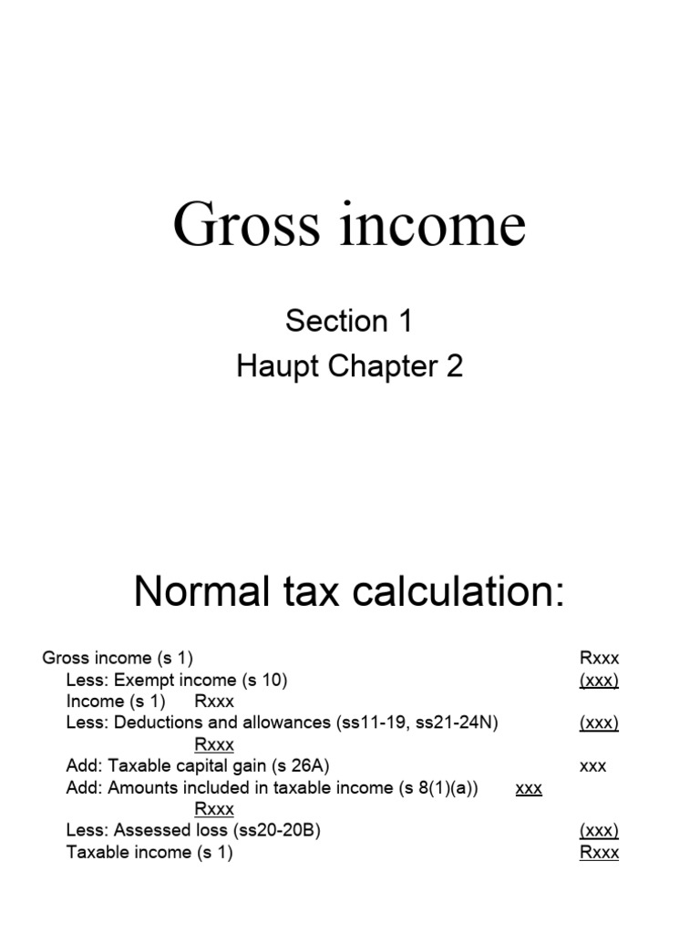 Components of Gross Income Explained | PDF | Gross Income | Income