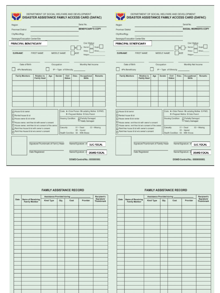 DAFAC REVISED FORM.docx | PDF