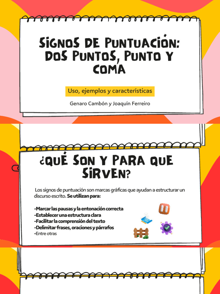 Uso de dos puntos y punto y coma | PDF | Coma | Puntuación