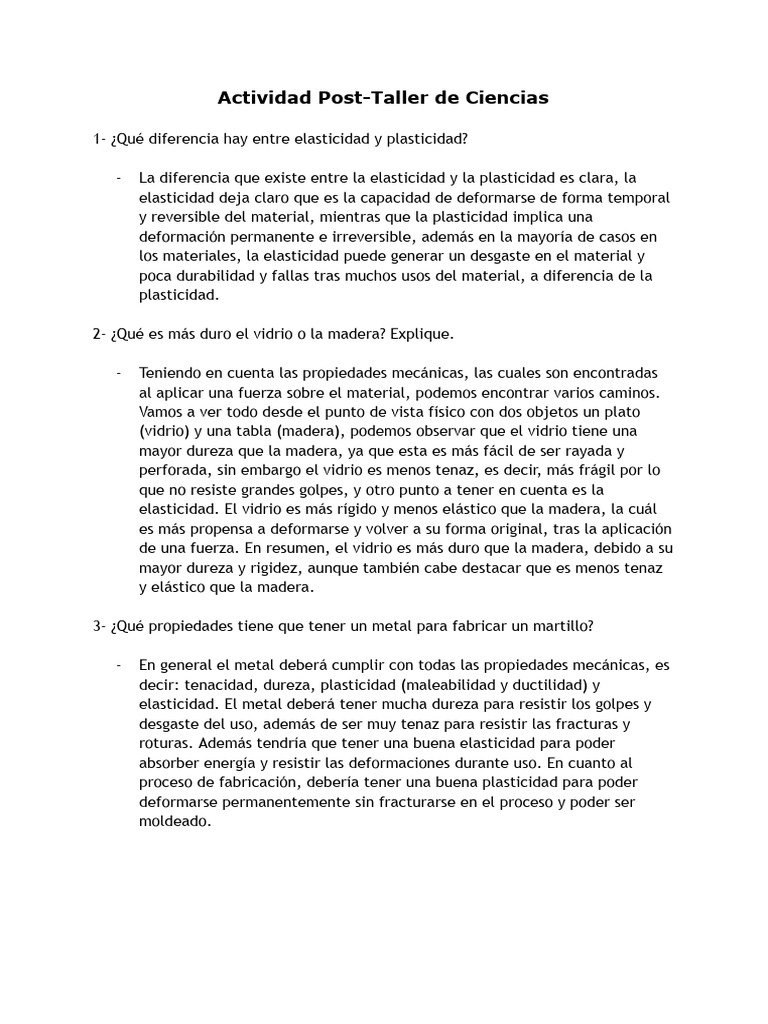 1- ¿Qué Diferencia Hay Entre Elasticidad y Plasticidad | PDF ... 1- ¿Qué Diferencia Hay Entre Elasticidad y Plasticidad | PDF ...