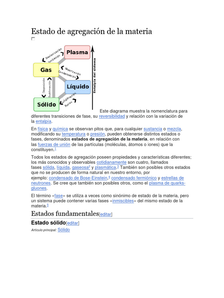 Estado de Agregación de La Materia | PDF | Gases | Líquidos