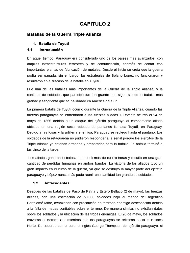 Capitulo 2 Borrador | PDF | Batallas | Conflictos