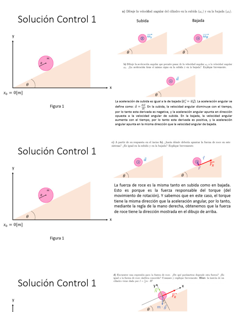 Solución Control 1 | PDF | Fricción | Fuerza