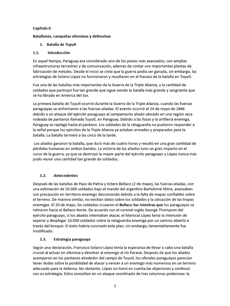 Capítulo II | PDF | Militar | Paraguay