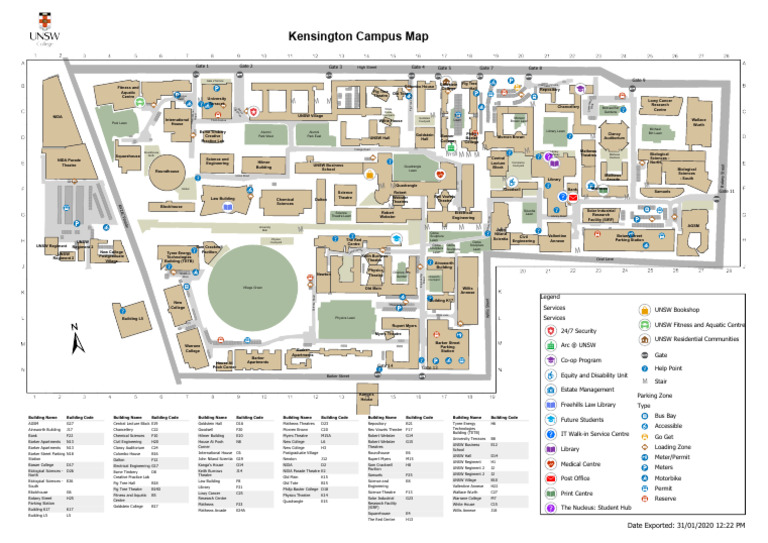 2022 04 211206 Kensington Campus Map | PDF