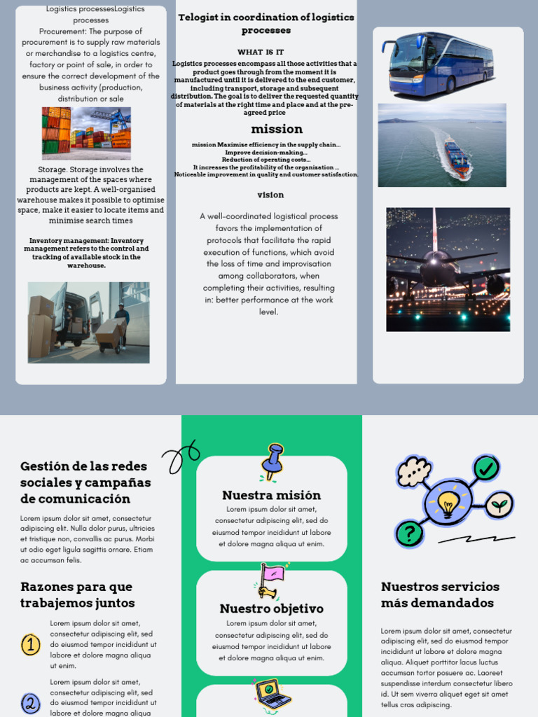 Folleto Tríptico | PDF | Logistics | Warehouse