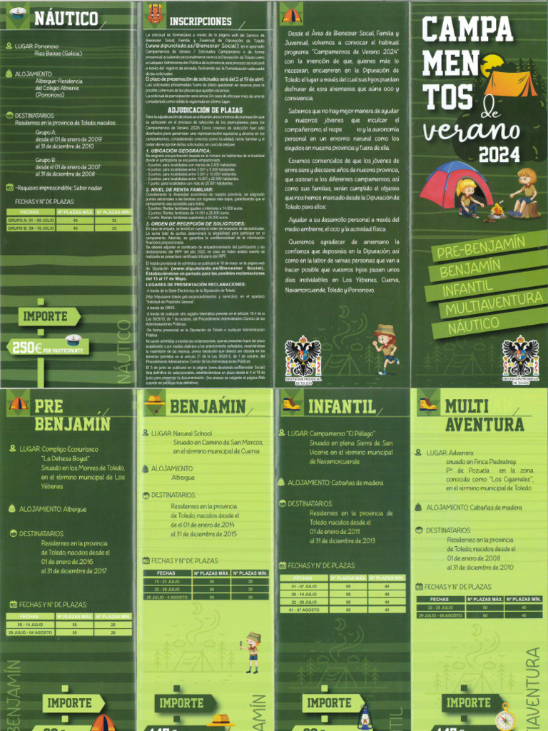 Campamentos Verano 2024 | PDF