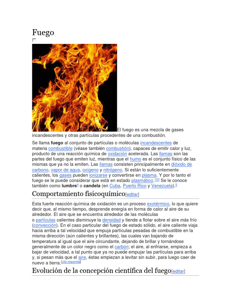 Fuego | PDF | Incendios | Fuego fatuo