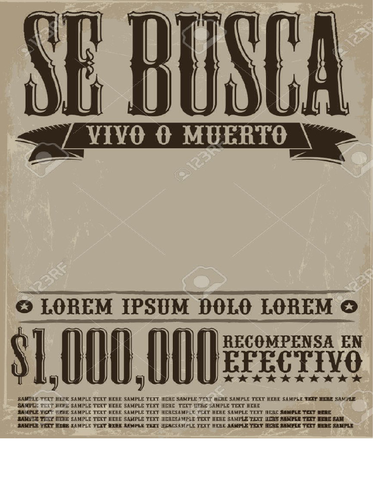35897421-Se-Busca-Vivo-O-Muerto-Cartel-Español-Plantilla-De-Texto-Se ...