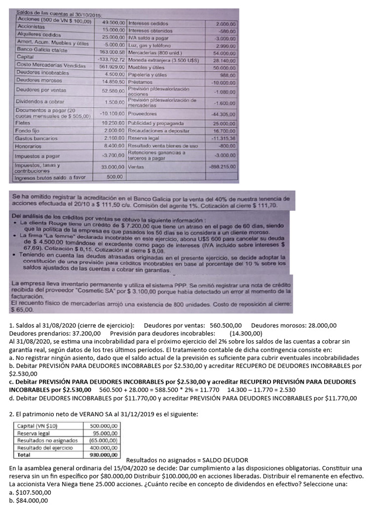 2° Parcial | PDF | Contabilidad | Compartir (Finanzas)