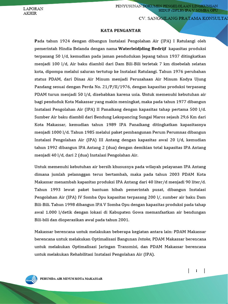 Draf Laporan Akhir DPLH Ipa V Somba Opu | PDF