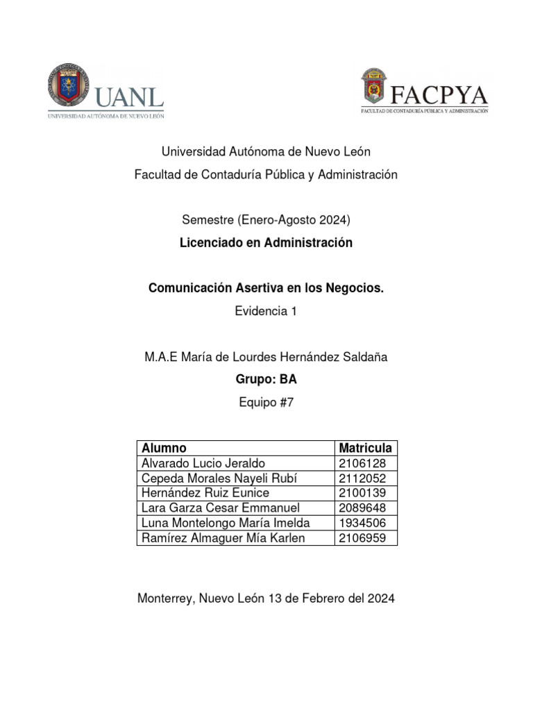 Ev 1 Eq7 | PDF | Comunicación | Aprendizaje