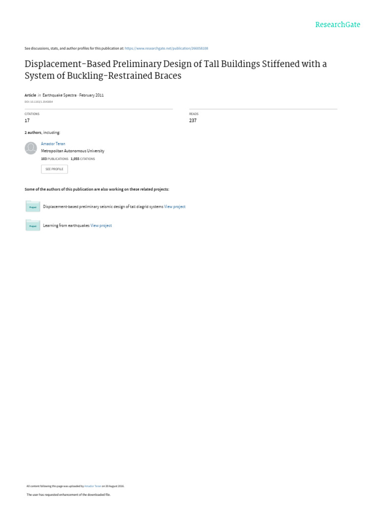 Teran Gilmore - Displacement-Based Design of Tall Buldings Stiffened ...