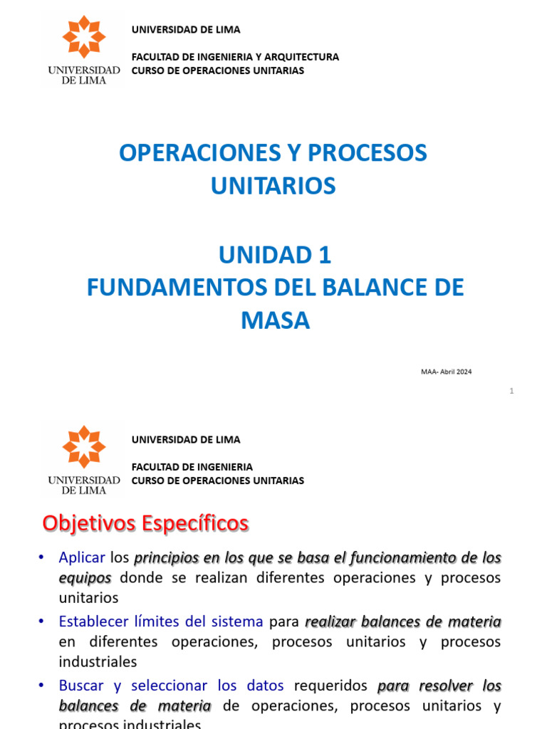 Fundam. Balance de Masa - Ma | PDF | Ecuaciones | Gases